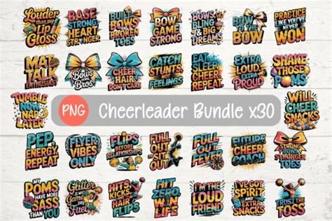 Cheerleader Png Bundle 30 Cheer Designs Graphic By Kaybeesvgs