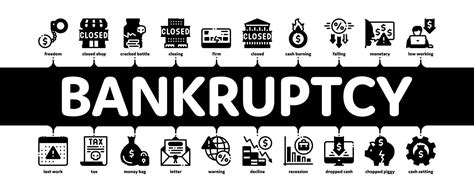 Bankruptcy Business Minimal Infographic Banner Vector 17383822 Vector