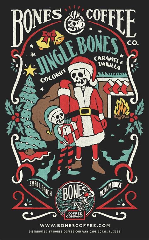 Jingle Bones 12oz Bones Coffee Company White Chocolate Peppermint