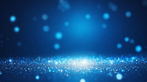 Fondo Azul Abstracto Con Efecto De Luces Bokeh Foto Premium