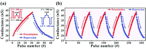 A Potentiation And Depression Characteristics Of Synaptic Weights By