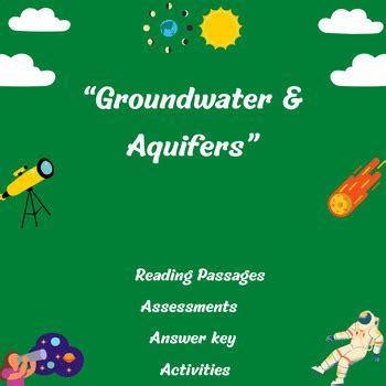 Groundwater And Aquifers Passages Assessments And Activities By Infinity