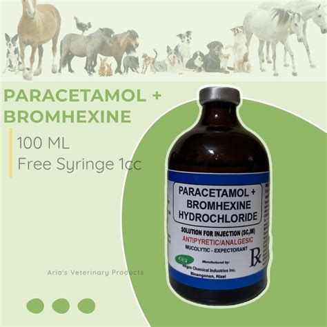 Paracetamol Bromhexine 100ml For Veterinary Use Only Shopee