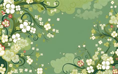Premium Ai Image Blossom Background Vector Green