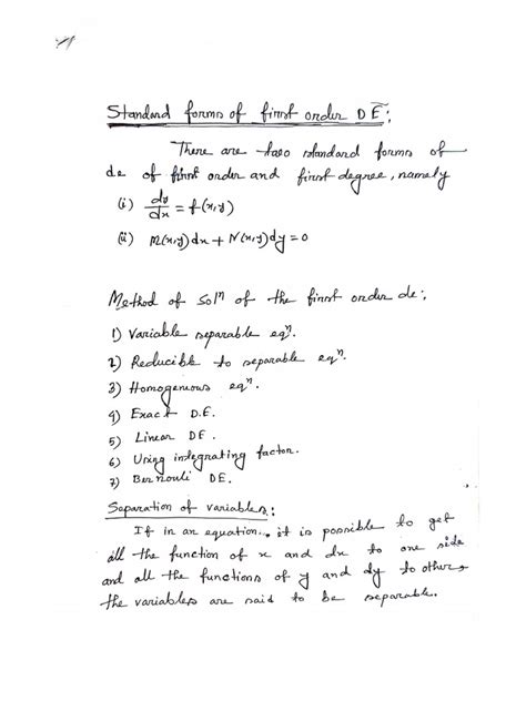 Solution Of First Order Ode Pdf
