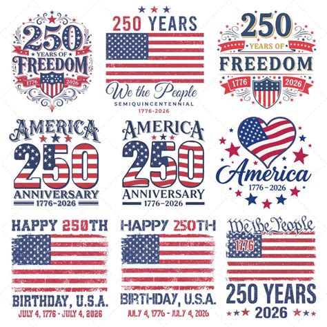 Usa 250th Anniversary Png 250th Anniversary Of The United States Patriotic 4th Of July Png