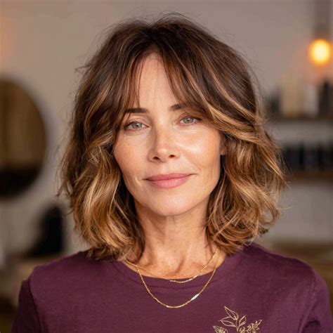 50 Stunning Lobs With Curtain Bangs For Women Over 50 With Great Taste