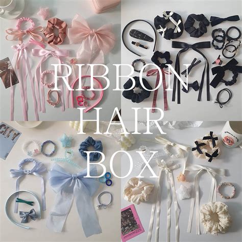 빠른출발 리본 헤어 머리핀 세트 머리띠 집게핀 헤어밴드 발레코어 에이블리