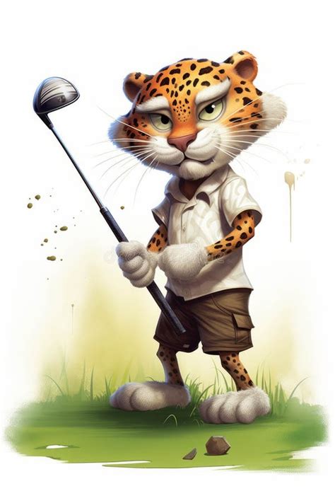 Leapard Golfing Stock Illustrations 1 Leapard Golfing Stock