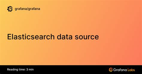 Elasticsearch Data Source Grafana Documentation