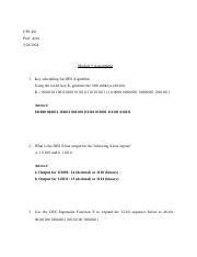 Key Scheduling And DES Algorithm Subkeys S Box Output And Course Hero