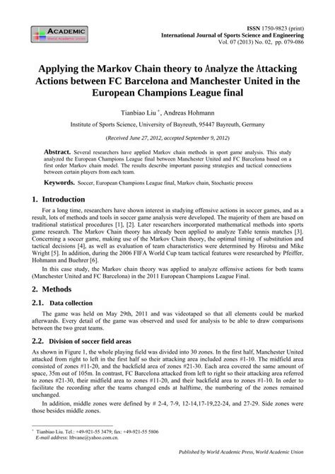 Pdf Applying The Markov Chain Theory To Analyze The Attacking