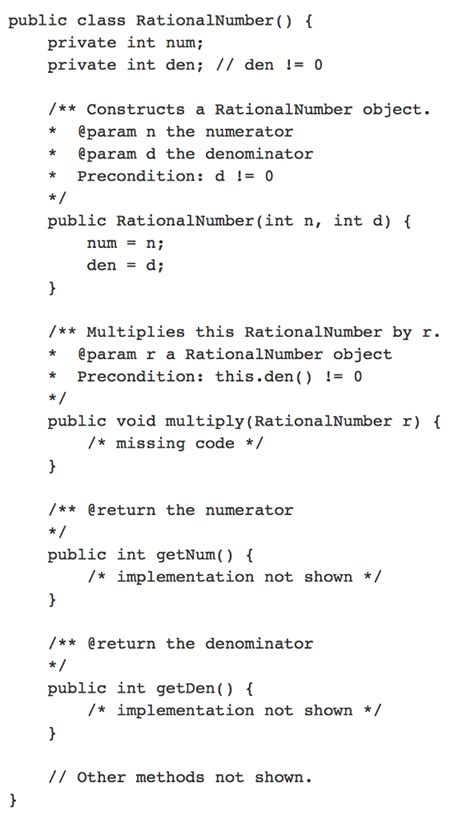 solved public class rationalnumber i private int num