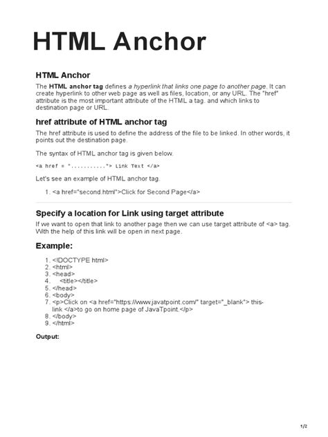 12 anchor tag pdf