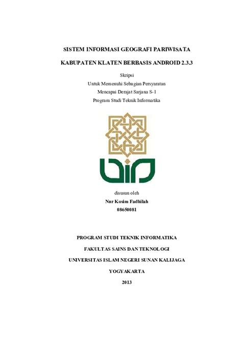 Pdf Sistem Informasi Geografi Pariwisata