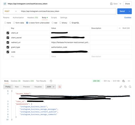 Instagram Oauth Api Works Great In Postman But The Api Connector Gives A Invalid Authorization