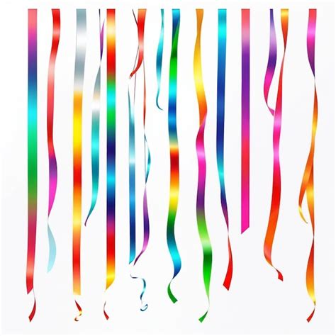 A Poster With Rainbow Ribbons On It That Says Rainbow Premium Ai