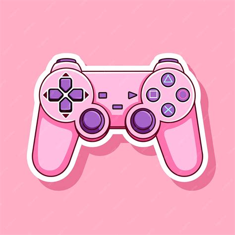 Premium Vector Gamer Girl Colorful Sticker With Kawaii Pink