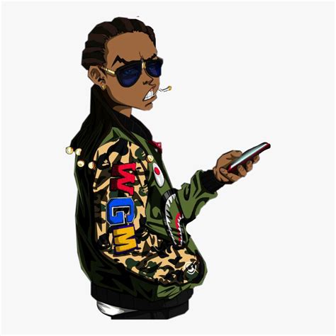 Boondocks Freetoedit Bape Riley Freeman Hd Png Download Kindpng