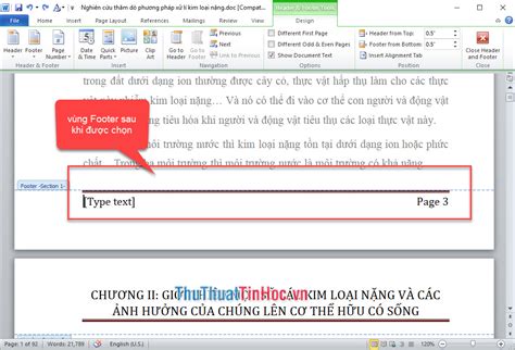 Cách tạo Header and Footer trong Word 2016 2013 2010 2007