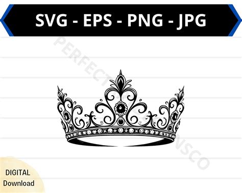 Tiara Vector Image Clipart Tiara Svg Tiara Cutting File Cricut Silhouette Tiara Svg For Shirt