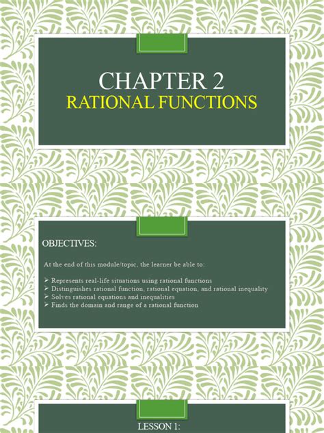 Rational Functions Pdf Equations Function Mathematics