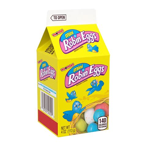 Whoppers Mini Robin Egg Malted Milk Candy Easter 4 Oz Carton