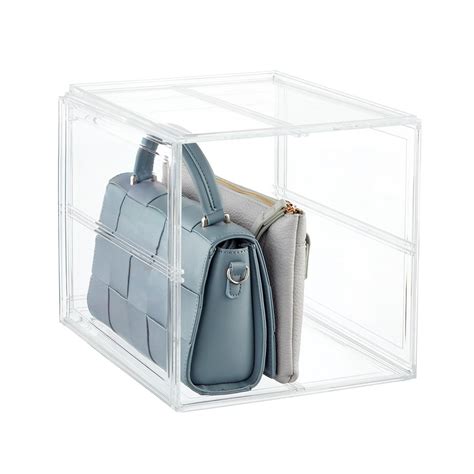 Clear Divided Handbag Cube The Container Store