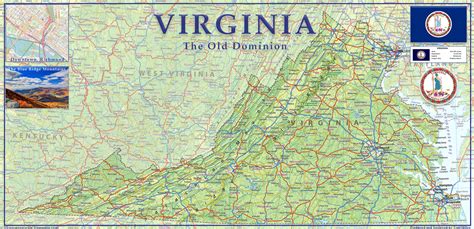 Virginia Physical State Map I Love Maps