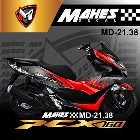 Jual Decal Sticker Honda PCX 160 2021 Fullbody New Desain Abstract MD21