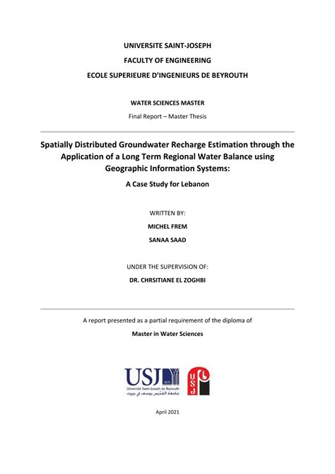 Pdf Spatially Distributed Groundwater Recharge Estimation Through The