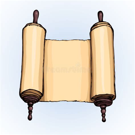 Scroll Vector Drawing Icon Sign Stock Vector Illustration Of Letter