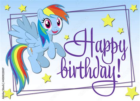 Plakát Happy Birthday From Rainbow Dash Obraz Na Zeď Posterscz