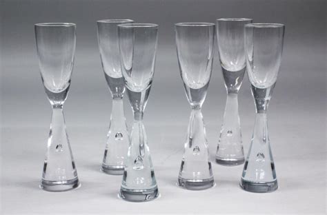 Lot 6 Vintage Holmegaard “princess” Schnapps Glasses