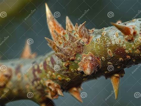 Closeup Of Tree Branch Showing Browning Needles Stock Image Image Of
