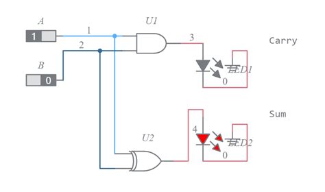 Half Adder Multisim Live