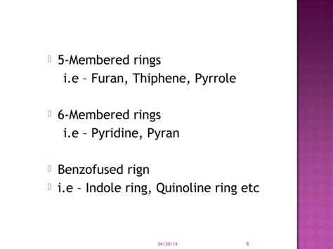 Heterocyclic Ring Ppt