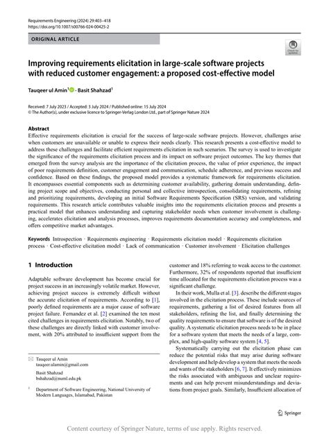 Improving Requirements Elicitation In Large Scale Software Projects