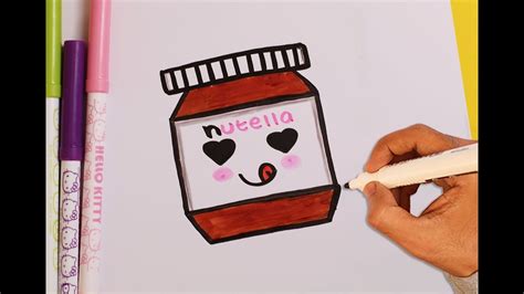 How To Draw A Cute Nutella Youtube