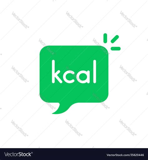 Kcal Green Bubble Isolated On White Royalty Free Vector