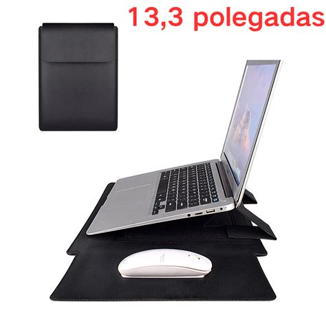 Capa Para Notebook Stand Macia De Couro Pu Macbook Air Pro 133 14 Bolsa De 154 Polegadas