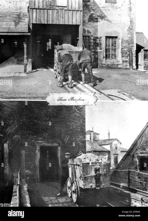 This Image Depicts The Stone Transport Process In Freiberg Around 1900