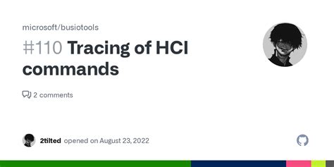 Tracing Of Hci Commands · Issue 110 · Microsoftbusiotools · Github