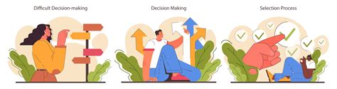 Decision Making Set Strategic Thinking Brainstorming And Solution Research 47094025 Vector