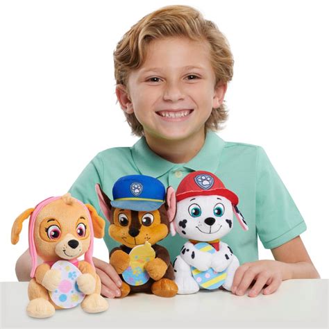 Pacote Com 3 Bichos De Pelúcia Nickelodeon Paw Patrol Easter Em