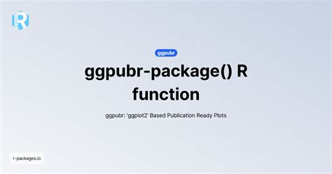 ggpubr package r function from [ggpubr] r packages