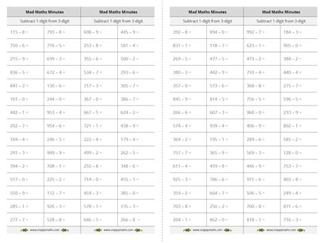 Addition And Subtraction Within 1000 Year 3 Worksheets Snappy Maths