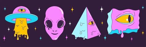 Trippy Alien Vector Art Icons And Graphics For Free Download