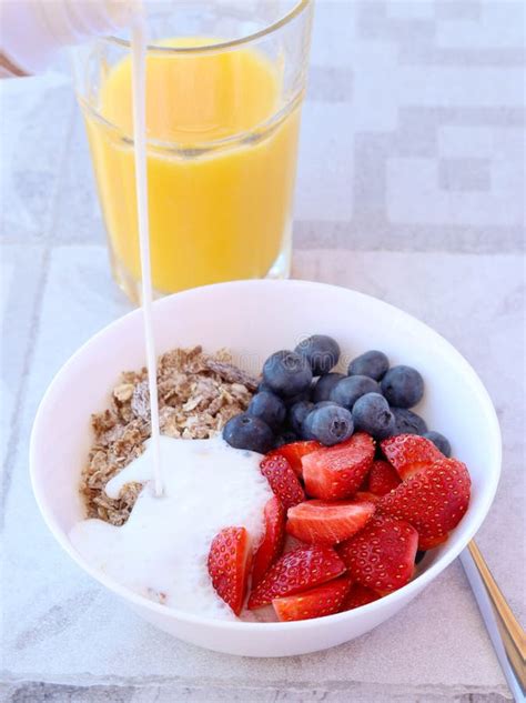 Blueberry Strawberry And No Added Sugar Muesli Stock Image Image Of