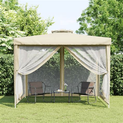 Maison Exclusive Cenador Con Doble Techo Tela Crema 3x3x2 68 M Leroy